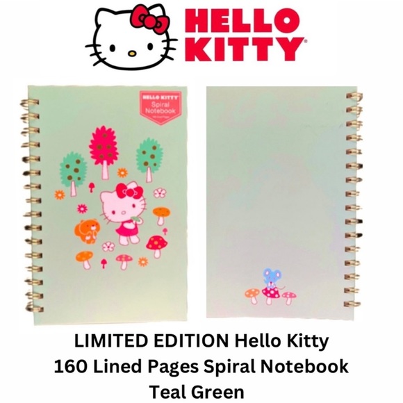 Hello Kitty | Office | New Limited Edition Hello Kitty 6 Lined Pages Spiral Notebook Teal Green ...